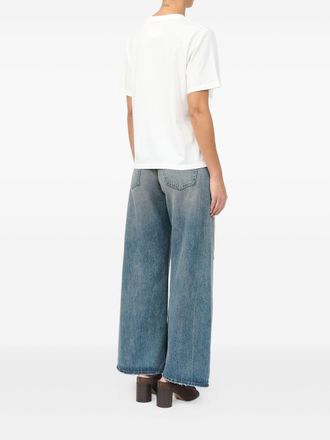 Maison Margiela Logo-Printed Cotton T-Shirt - White