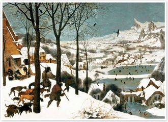 Posterlounge Heimkehr der Jäger Poster von Pieter Brueghel d.Ä. 70 x 50 cm Wandbilder Wanddeko
