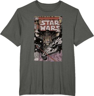 Star Wars Comic Cover Falcon Pursuit T-Shirt