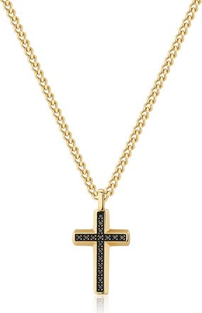 Brosway Halskette Mann aus Edelstahl mit Symbolen Kreuz, Halskette Mann Kollektion BACKLINER - BBC02