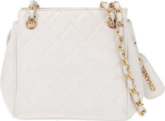 Chanel White Quilted Leather Shoulder Bag
