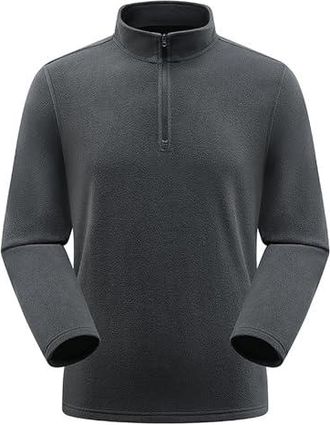 Generic Hauts en polaire pour homme - Veste pelucheuse tendance pour lautomne et lhiver - Manches longues - Col semi-zippé - Pull chaud pour homme - Cadeau de