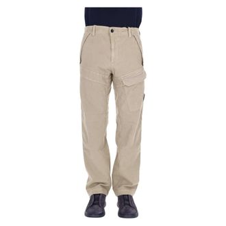 C.P. Company C.p. Company - Pantalon Cargo Droit en Moleskine Stretch - Homme - Pantalons - Beige - Taille: M