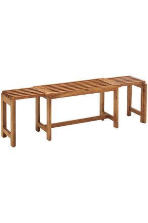 MID.YOU Mid.you Sitzbank Ausziehbare Bank, Natur, Holz, Mangoholz, vollmassiv, 90x45x35 cm, Esszimmer, B&auml;nke, Sitzb&auml;nke