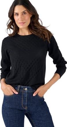 Damart Pull Point Fantaisie Thermolactyl Femme Noir Taille 42/44