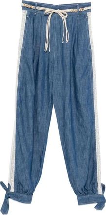 Zimmermann Femme, Pantalons, Bleu, Taille: 38 FR Awaken Denim Harem Pant