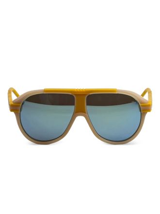 Thom Browne Sonnenbrille mit rundem Gestell - Nude