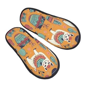 Generic Pantoufles En Coton Alpaga Mignon De Dessin Anim&eacute; Peluche Fourrure Pantoufles L&eacute;gers Chausson Hotel Pour Automne Camping Homme L