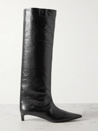 Jil Sander Bottes &Agrave; Bouts Pointus En Cuir Textur&eacute; - Noir