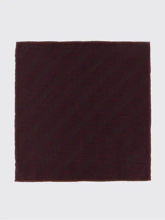 Brunello Cucinelli Pochette de costume en pure soie &agrave; motif chevron
