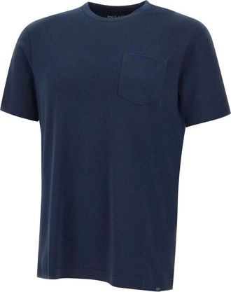 Paul & Shark Homme, Tops, Bleu, Taille: L T-shirt en coton avec poche poitrine