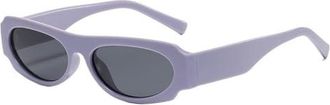 Generic Lunettes De Soleil Carr&eacute;es &Agrave; Monture Fine For Femme, Tendance For Les Photos De Rue Et Les D&eacute;placements En Ext&eacute;rieur.(Purple)