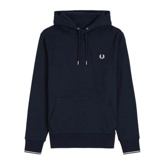 Fred Perry Double-Stripe Hoodie - - Sweatshirts & Hoodies - Herren - Blau - M