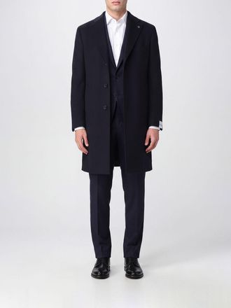 Tagliatore Manteau droit en laine jusquau genou avec revers