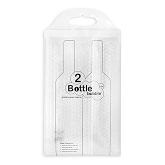 True True Bubble Wine Bottle Travel Protector Bags for Two Bottles, Outdoor, Birthday, Housewarming, Picnic, Bachelor and Bachelorette Party, 1 Stück