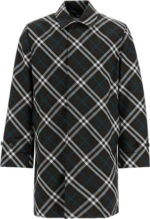 Burberry Homme, Manteaux, Noir, Taille: L Icon Stripe Print Trench Coat