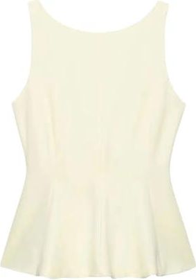 Generic Haut d&eacute;contract&eacute; pour femme, coupe ample, motif papillons, style jupe courte, ourlet slim fit, jaune, S