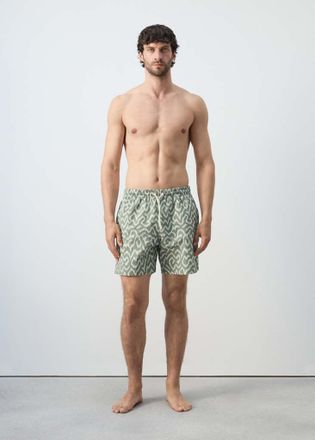 Mango Maillot de bain cordon imprim&eacute; kaki - Homme - XS - MANGO MAN