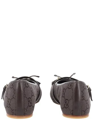 Gucci Horsebit-Detail Ballerina Flat - Brown