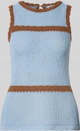 Jake*s Casual Stricktop mit Kontraststreifen