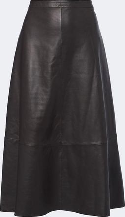 Yves Salomon Jupe midi en cuir