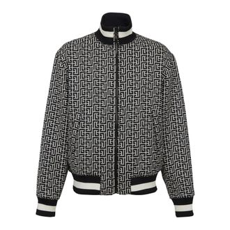 Balmain Monogram Reversible Bomber Jacket - - Jackets - Herren - Mehrfarbig - 2XL