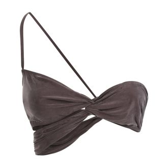 Jacquemus Femme, Maillots de bain, Brun, Taille: 40 FR Le Bandeau Espelho Top