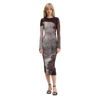 Desigual Femme, Robes, Brun, Taille: 36 FR Robe Abyss Lacroix