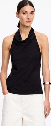Arket Neckholder-Top Aus Leinenmischung -Schwarz