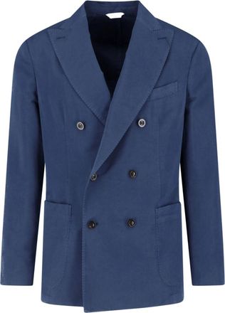 Boglioli Double-Breasted Cotton And Silk Blazer