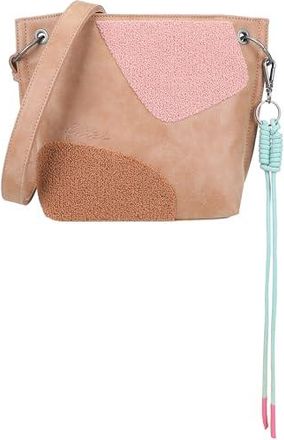 Fritzi Aus Preu&szlig;en Fritzi03 Limited Happy Flocked Vintage Soft Vintage Crossbody Sac bandouli&egrave;re similicuir Femme Sac &agrave; bandouli&egrave;re Festival Ville vegan smile floqu&eacute; 22,