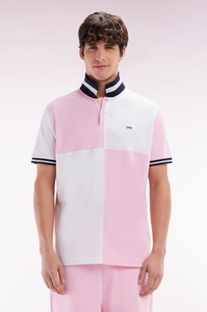 Eden Park Polo &Agrave; Manches Courtes Coup&eacute;-cousu En Coton Rose Coupe D&eacute;contract&eacute;e