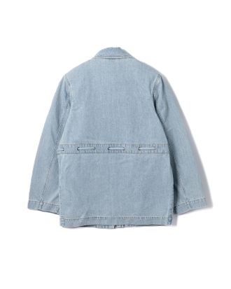 Rotate Laced Organic Cotton Denim Jacket - Blue