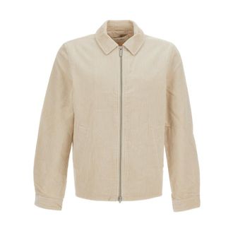 Les Deux Corduroy Zipper Coach Jacket - - Jackets - Herren - Beige - L