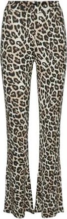 Noisy May Pantalon évasé Femme avec Taille élastique et Jambe évasée, Couleurs:Beige-Noir, Taille:XS