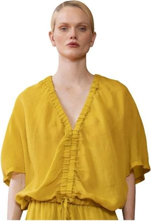 Nude Nude, Femme, Blouses et Chemises, Jaune, Taille: 38 FR Maglia Chedar