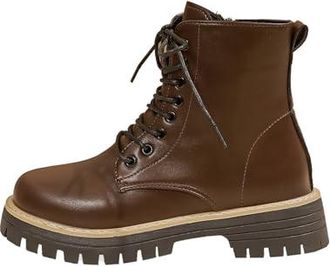 Generic Bottines pour femme &agrave; talon bas et &eacute;pais - &Eacute;l&eacute;gantes - Bout rond - Couleur unie - Antid&eacute;rapantes - Classique - Confortable - Coupe large - Chaussures 