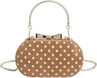 Generic Sac de soir&eacute;e &agrave; pois pour femmes avec cha&icirc;ne d&eacute;tachable et poign&eacute;e, id&eacute;al bals et occasions formelles