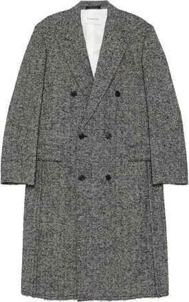 Lanvin Homme, Manteaux, Noir, Taille: L Manteau Croisé Tailleur