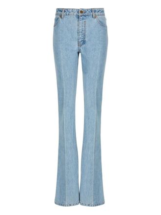 Balmain Ausgestellte High-Waist-Jeans - Blau
