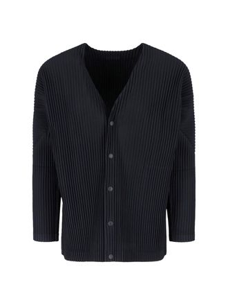 Homme Pliss&eacute; Issey Miyake Faltenstrickjacke