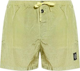 Stone Island Homme, Maillots de bain, Vert, Taille: L Short de bain &agrave; patch logo