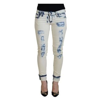 Acht Acht, Femme, Jeans, Multicolore, Taille: W26 Pantalon en denim d&eacute;chir&eacute; taille basse
