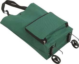NUOBESTY Chariot de Courses Pliable avec Paquet Grand Volume Roues Performantes Vert Clair Paquet &agrave; Provisions R&eacute;utilisable pour Courses et Rangement Pratique