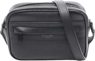 Saint Laurent Sac bandouli&egrave;re vintage en cuir Pre-owned - Homme - Pre-owned - Noir - Taille: ONE Size