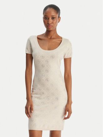 Guess Strickkleid W6RK92 Z3JD2 Beige Regular Fit