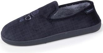 Isotoner Chaussons pantoufles Charentaises homme semelle ergonomique, soutien vo&ucirc;te plantaire, 45 EU, marine
