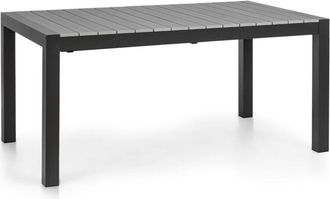 Blumfeldt Blumfeldt - Menorca Expand table de jardin 163 x 95 cm aluminium plastique imitation bois anthracite
