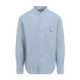 Celine Lockere Hemdbluse aus Chambray-Baumwolle - - Shirts - Herren - Blau - M