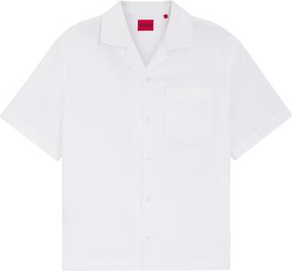 HUGO BOSS Homme, Chemises, Blanc, Taille: XL Short Sleeve Shirt
